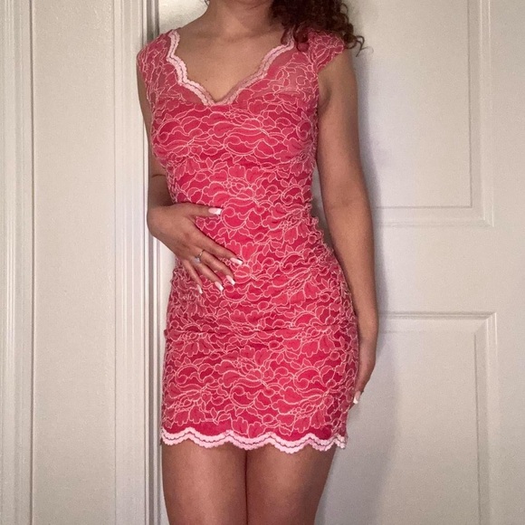 Jump | Dresses | Jump Coral Lace Mini Dress | Poshmark